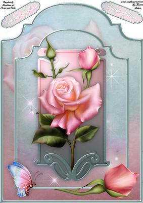 La Rosa - A4 Shaped Card Front - CUP537758_168 | Craftsuprint