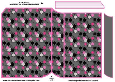 Blossoms N Swirls 2 New Book Shape Card - CUP56372_168 | Craftsuprint