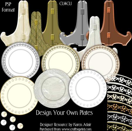Plate Layers and Stands - Psp Format - CUP581378_168 | Craftsuprint