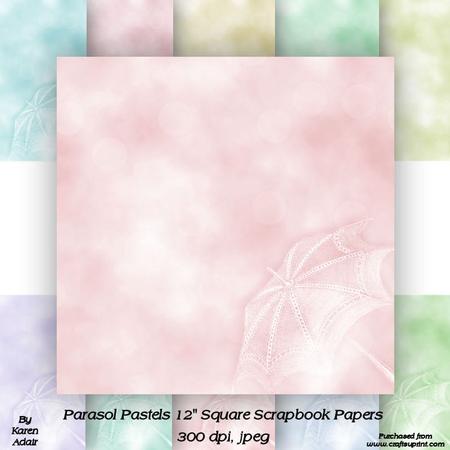 Parasol Pastels Scrapbook Paper Set - CUP599351_168 | Craftsuprint