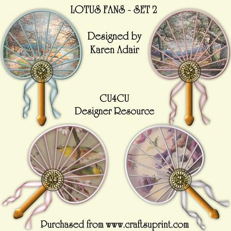 Lotus Fans - Set 2 - CUP600653_168 | Craftsuprint