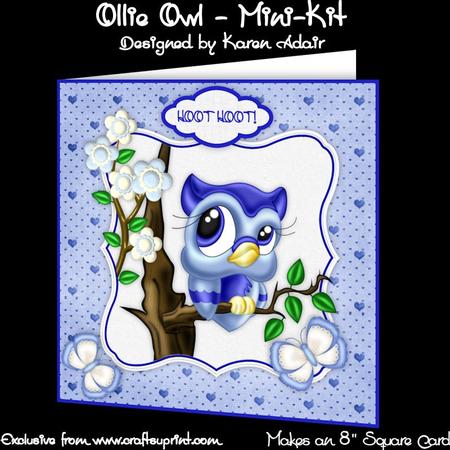 Ollie Owl 8" Square Card Mini-kit - CUP617134_168 | Craftsuprint