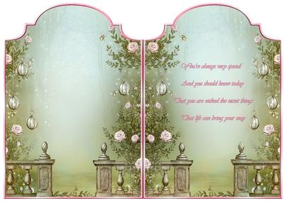 An English Rose Shaped Card Insert - CUP619159_168 | Craftsuprint