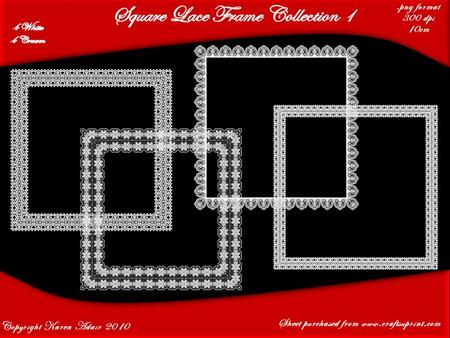 Square Lace Frames 2 Collection Digital Embellishments - CUP80147_168 ...