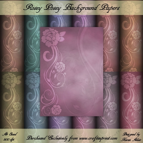 Rosey Posey Background Paper Kit - CUP824754_168 | Craftsuprint