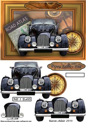 Vintage Car 3D Step by Step - CUP84106_168 | Craftsuprint