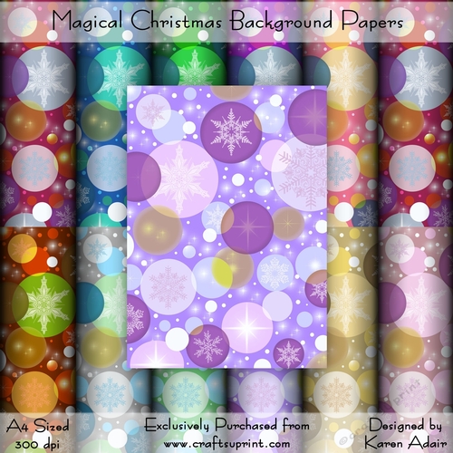 Magical Christmas Background Paper Set - CUP929387_168 | Craftsuprint