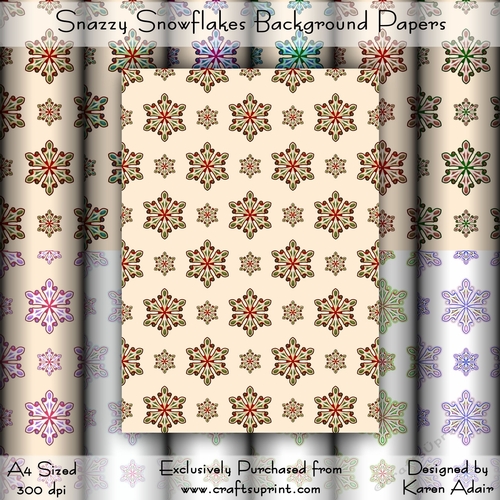 Snazzy Snowflakes Background Paper Pack - CUP930611_168 | Craftsuprint