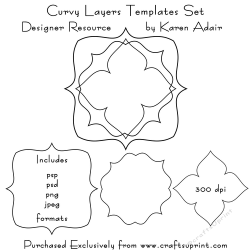 Curvy Layers Templates - CUP992712_168 | Craftsuprint