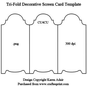 Octagon Tri-fold Shutter Template - CUP230370_168 | Craftsuprint