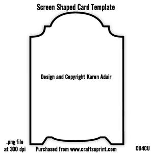 Scallop Edge Stepper Card Template - CUP321940_168 | Craftsuprint