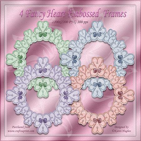Decorative Heart-n-gem Frames - CUP194072_831 | Craftsuprint