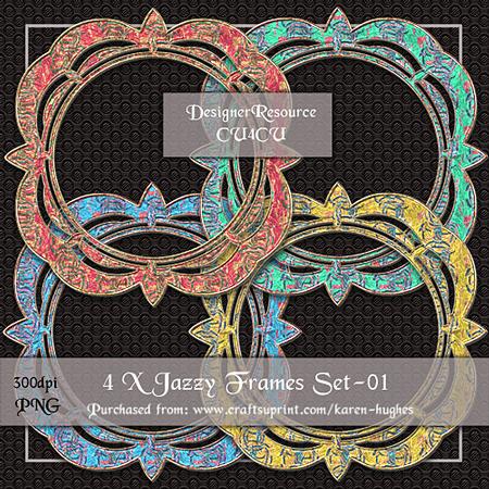 4 x Jazzy Frames - CUP208262_831 | Craftsuprint