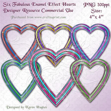 Enamel Heart Frames - CUP215494_831 | Craftsuprint
