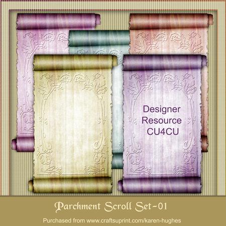 Fancy Parchment Scrolls - CUP315247_831 | Craftsuprint