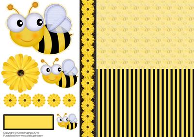 Bizzy Bee Topper Decoupage - CUP85072_831 | Craftsuprint