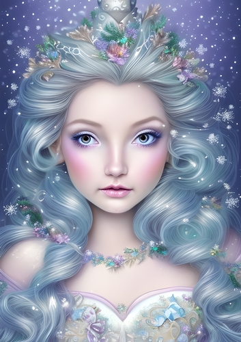 Adorable Fairytale Christmas Princess A4 Background - CUP1189206_796 ...