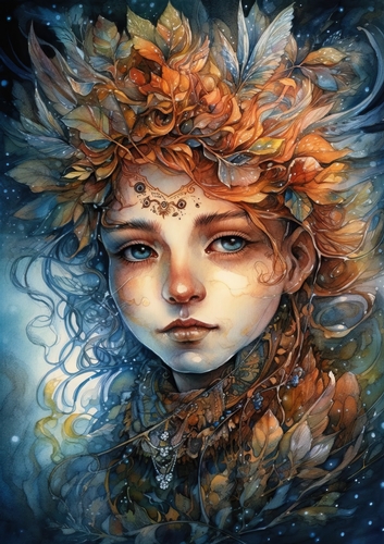 Woodland Fae Fantasy Fairy Illustration • Vintage Watercolor Style ...