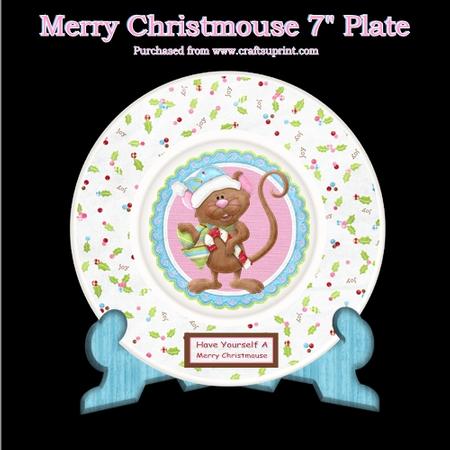 Merry Christmouse 7 Plate Card With Envelope - CUP327736_796 | Craftsuprint