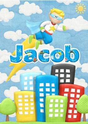Jacob Superhero Personalised Childrens Name Picture - CUP401836_796 ...