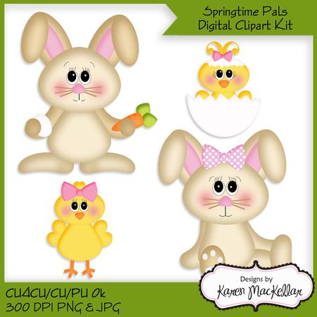 Cu4cu Springtime Pals Easter Clipart 300dpi - CUP495184_796 | Craftsuprint