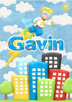 Gavin Superhero Childrens Personalised Name Picture - CUP519797_796 ...