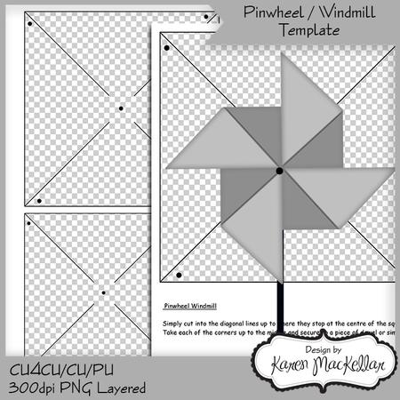 Cu4cu Pinwheel / Windmill Templates 300dpi - CUP521973_796 | Craftsuprint