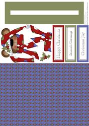 Santa Christmas Snow Globe Slider Card - CUP145064_796 | Craftsuprint