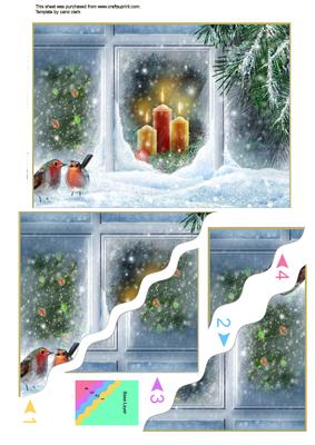 Robin on the Window Sill Corner Scalloped Pyrimage - CUP113734_412 ...