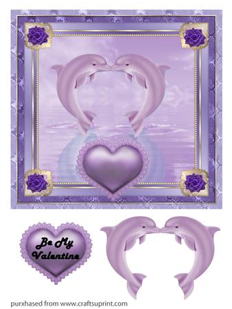 Dolphin Valentine - CUP494451_412 | Craftsuprint
