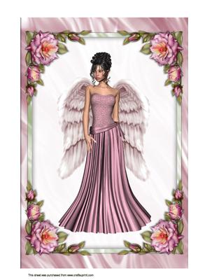 A4 Flower Framed Angel - CUP64999_412 | Craftsuprint