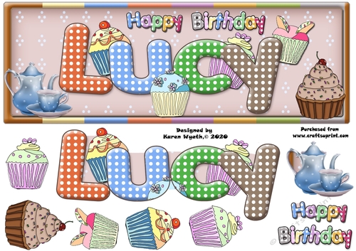 Happy Birthday Lucy DL - CUP1068061_1056 | Craftsuprint
