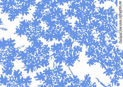 Blue and White Floral Stamps - CUP222882_1056 | Craftsuprint