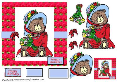 Elegant Teddy Quick Card - CUP225842_1056 | Craftsuprint