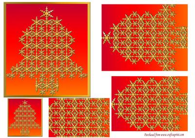 Elegant Christmas Tree Pyramid - CUP235072_1056 | Craftsuprint