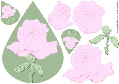 Beautiful Rose Tear Drop - CUP241281_1056 | Craftsuprint