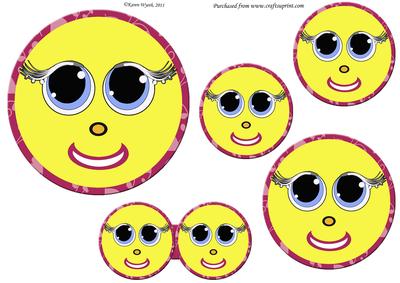 Happy Face Topper Sheet - CUP258322_1056 | Craftsuprint