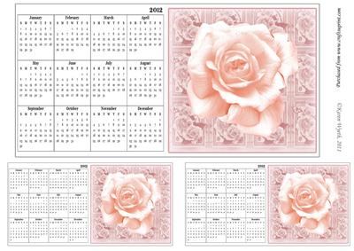 Pretty in Pink Calender Card - CUP262675_1056 | Craftsuprint