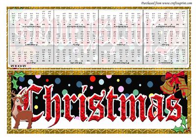 Christmas Dl Calender Card - CUP263267_1056 | Craftsuprint