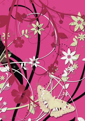 Pink Flutter Swirls - CUP274148_1056 | Craftsuprint