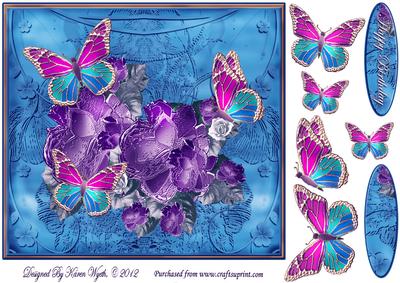 Pretty Flutter Dreams Quick Card - CUP301763_1056 | Craftsuprint