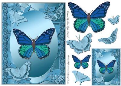 Pretty Flutter Quick Card - CUP309498_1056 | Craftsuprint