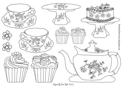 Time for Tea Digital Stamps - CUP312330_1056 | Craftsuprint