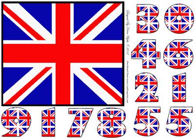 Union Jack with Numbers - CUP315677_1056 | Craftsuprint
