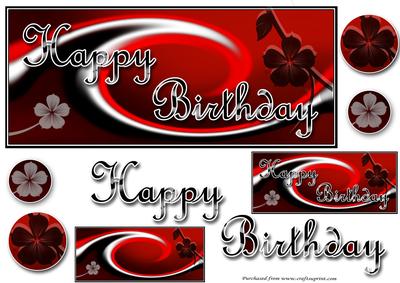 Happy Birthday Wave Dl - CUP357052_1056 | Craftsuprint