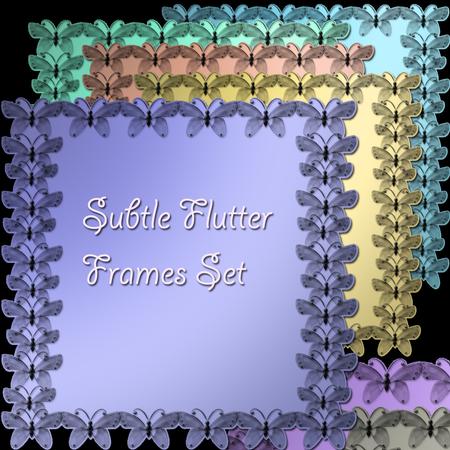 Subtle Flutter Frames Set - CUP364635_1056 | Craftsuprint