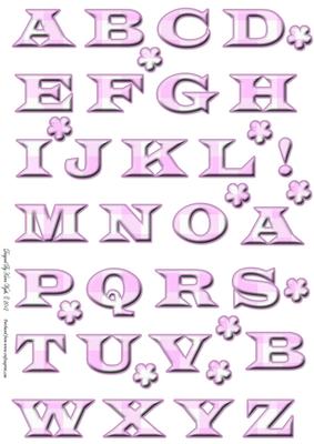 Pink Gingham Alphabet Sheet - CUP368771_1056 | Craftsuprint