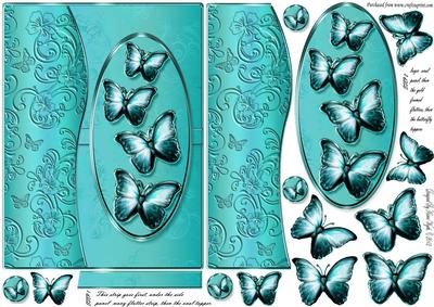 Pretty Blue Flutterbys - CUP371529_1056 | Craftsuprint