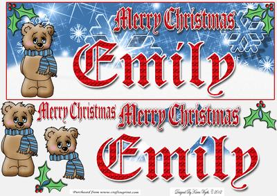 Merry Christmas Emily - CUP376636_1056 | Craftsuprint