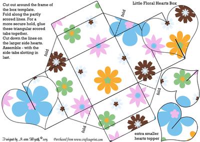 Little Floral Hearts Box - CUP387475_1056 | Craftsuprint